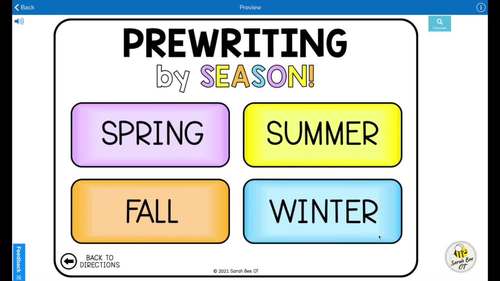 PREWRITING by Season - Tracing Lines & Shapes BOOM Cards™ for Teletherapy