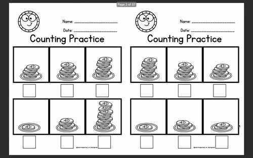 St. Patrick's Day Counting Worksheets - No Prep PreK, Kindergarten ...