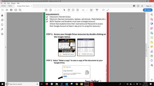 GOOGLE SLIDES Identifying the Domain and Range | Continuous Graphs