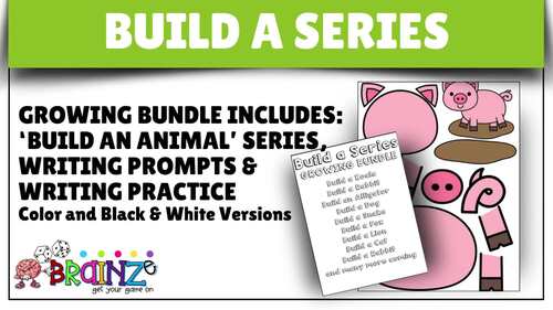 Build an Animal Craft | Bulletin Board Activity | Growing Bundle by BRAINZe