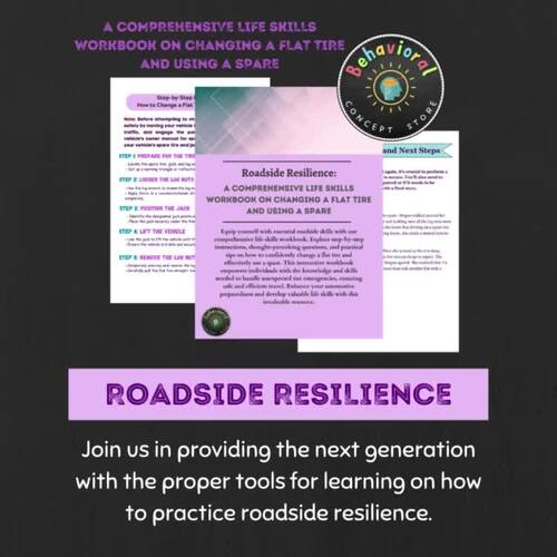 A Comprehensive Life Skills Workbook on Changing a Flat Tire & Using a ...