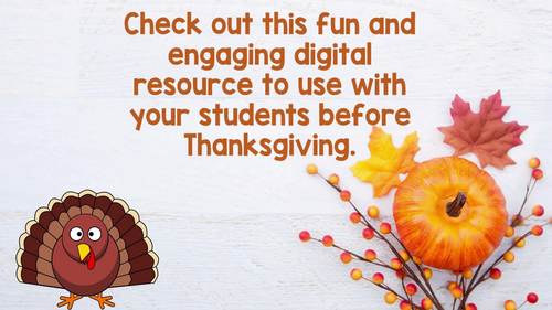 No-Prep Thanksgiving Math and ELA Activities for Google Slides | TPT