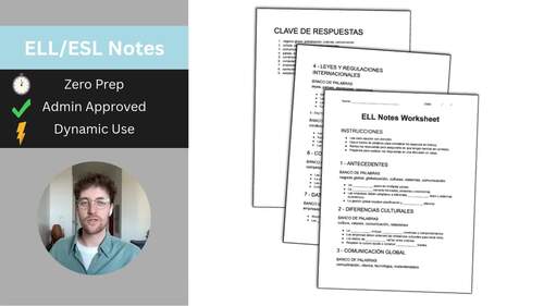 Music & Technology ELL/ESL Notes | Spanish Guided Notes & Bilingual Support
