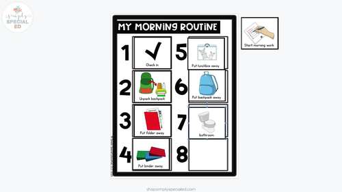 Special Ed Routines and Procedures | Routine Visuals | Back to School ...