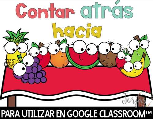 Contar hacia atrás Digital Seesaw Google Slides en español Counting in ...
