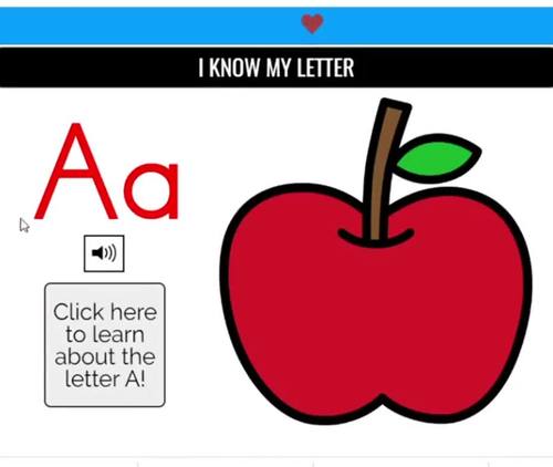Learning Letter A Boom Cards (Distance Learning) by The Connett Connection