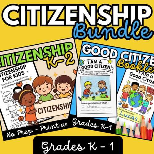 Being a Good Citizen Worksheets Bundle | Kindergarten 1st Grade SEL ...