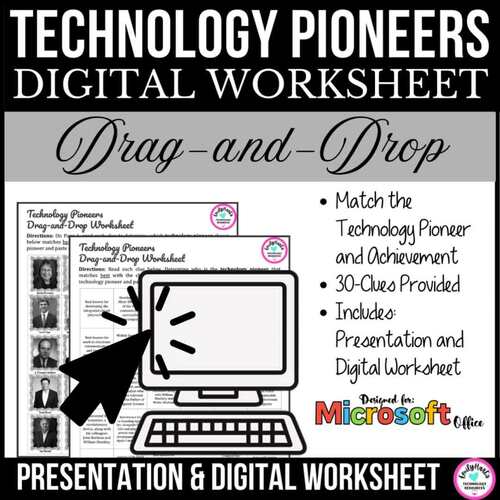TECHNOLOGY PIONEERS & HISTORY: Drag-and-Drop Digital Worksheet - FOR ...