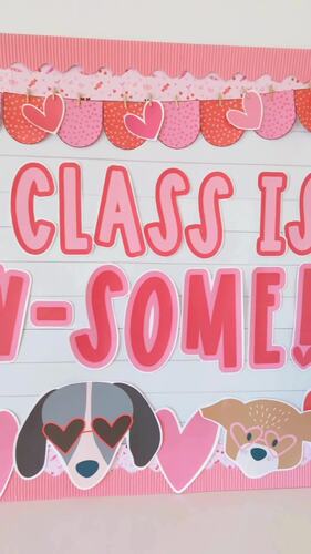 Puppy Valentines Day Bulletin Board Kit and Kindness Activities | TPT