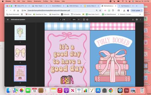 Preppy Bows & Sports Classroom Motivational Posters by Brittany B Elliott