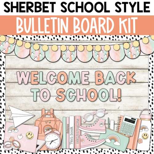 Trendy Retro Back to School Bulletin Board Kit / Pastel Aesthetic ...