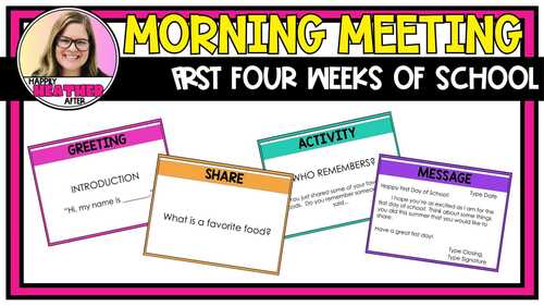 Responsive Classroom Digital Morning Meeting - First Four Weeks of School