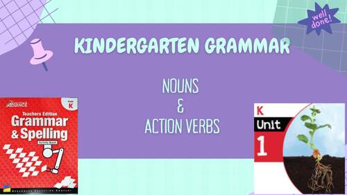 Benchmark Grammar - Unit 1 - (Nouns & Action Verbs) | TPT