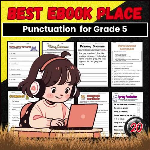 Punctuation Worksheets for Grade 5 grammar by Lib Anatomy school