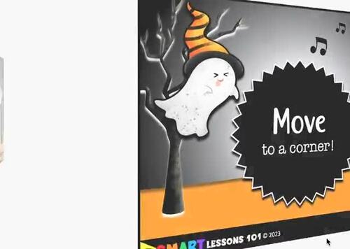 LINES & SPACES FOUR CORNERS Halloween Music Game | Halloween 4 Corners Game