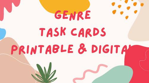 20 Genre Task Cards — Digital & Printable for Upper Elementary & Middle ...