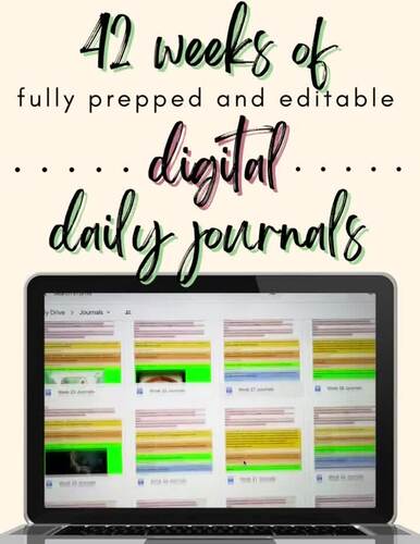Daily Journal Writing Prompts | Editable Digital Resource by Simply Ana P