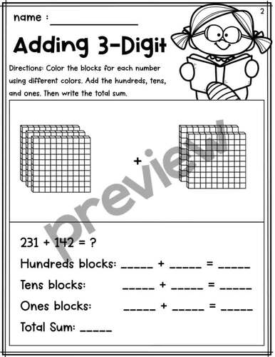 3 Digit Addition and Subtraction with Base Ten Blocks | Fun Practice ...