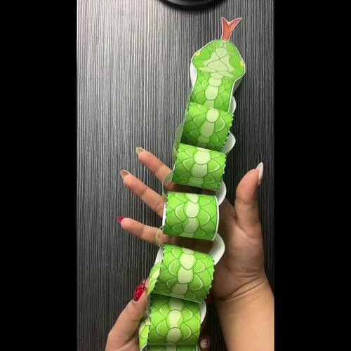 3D Moving Paper Snake Craft | Interactive Animal Craft | Color & Black ...