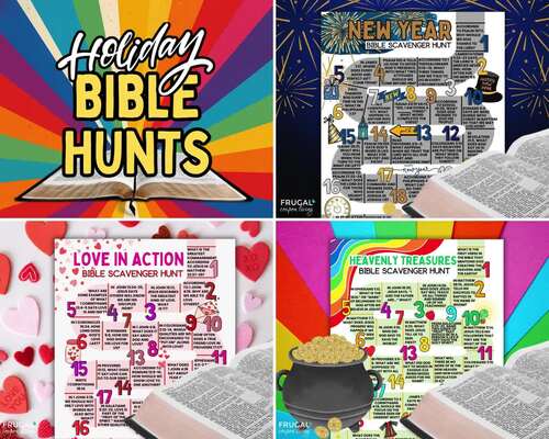 Holiday Bible Scavenger Hunt Collection, Holiday Bible Trivia Printable ...