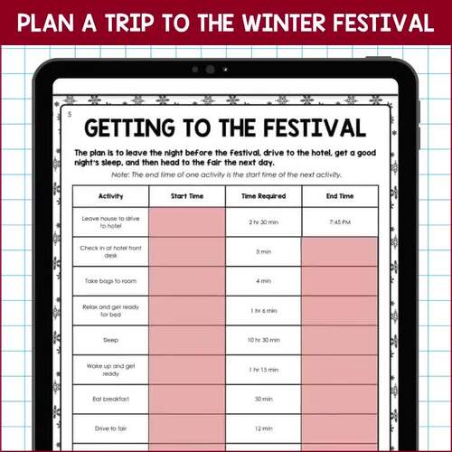 Christmas Math Activity Holiday Winter Project PBL Worksheets 4th 5th ...
