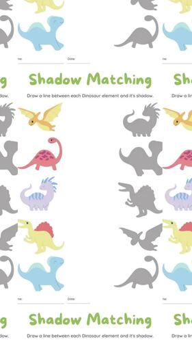 Coloring, Fingerprinting & Shadow Matching - Dino ( Dinosaurs) by ...