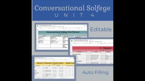 Conversational Solfege Unit 4 Editable Planner by Together We Make Music