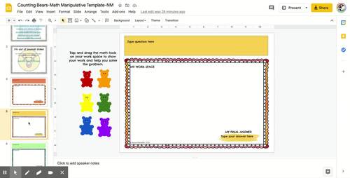 Digital Math Manipulatives | Counting Bears | Distance Learning | TpT
