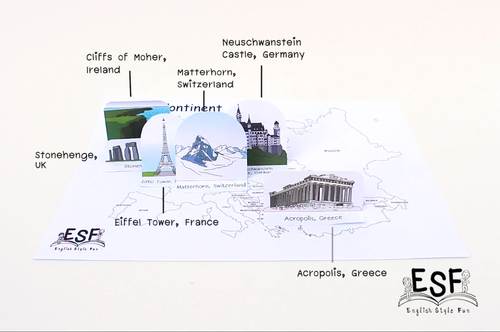 Europe Continent facts study with fun 3D pop up activities by Mr Es ...