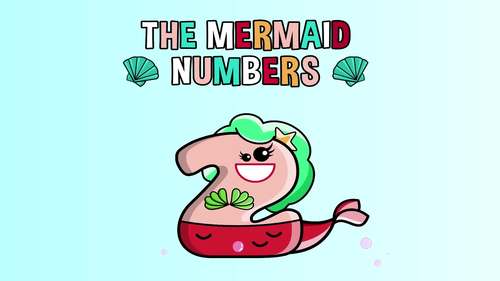 Mermaid Numbers Clipart by PartyHead Graphics | TPT