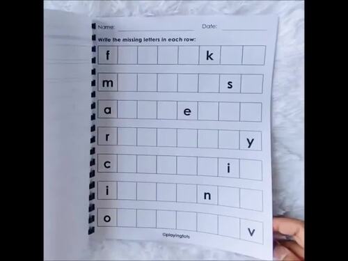 Alphabet & Number Worksheets, Toddler Workbooks, Tracing Activity Sheets