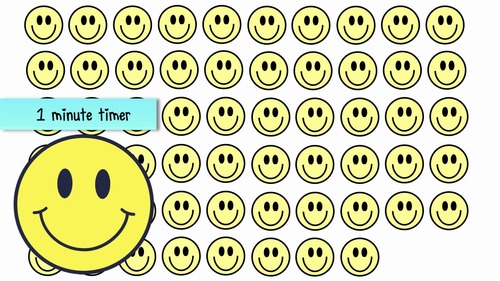 Gentle Smiley Face Visual Timers 1,2 and 5 minutes by The Kindergarten