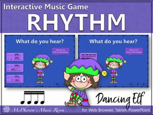 Christmas Music | Interactive Rhythm Game Sixteenth Notes {Dancing Elf}