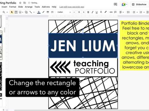 Teacher Portfolio Template Editable Teaching Resume Interview | TPT