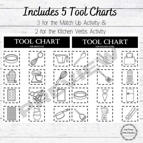 Kitchen Tools | Elementary Life Skills Activity by LB Home Education