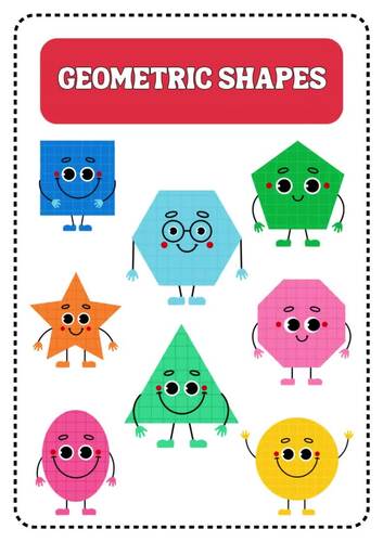 Fun Trace Geometric Shapes Math by Panmanee Sophon | TPT