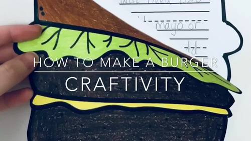 $1 How To Make A Burger Writing Craft Procedure Writing Prompt How To ...