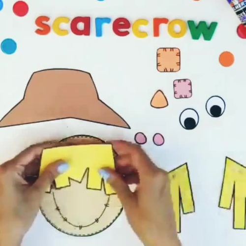 Scarecrow Craftivity | Printable Scarecrow Craft template | TPT
