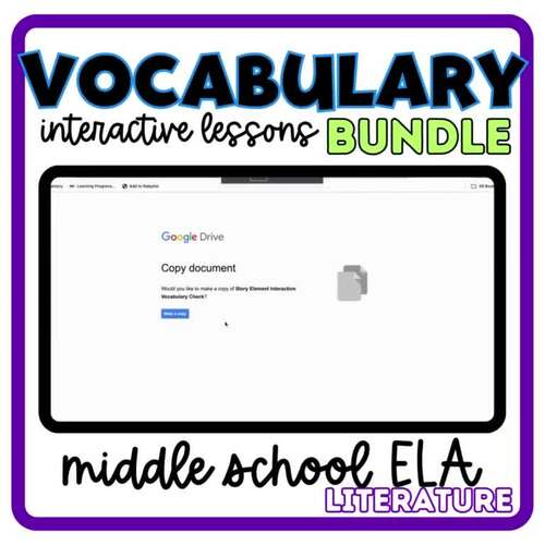 ELA Academic Vocabulary BUNDLE | 6th, 7th, 8th | Literature | Test Prep