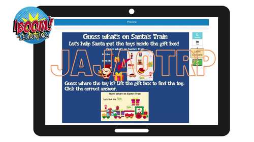 Christmas Train Guessing Game -Boom Cards Distance Learning by jajaotrp