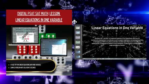 Digital SAT MATH High School Lesson Algebra Linear Equations in One ...
