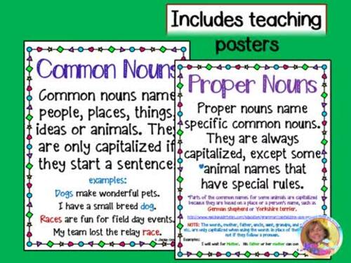 15 Activities for Common and Proper Nouns Sorts & Practice Back to School