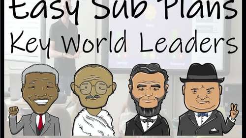 Emergency Sub Plans: Famous World Leaders Bundle | 3rd–4th Grade