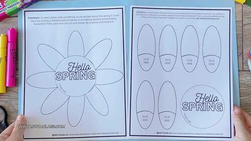 Hello Spring Flower Writing Craft | Fun Spring Bulletin Board Activity ...