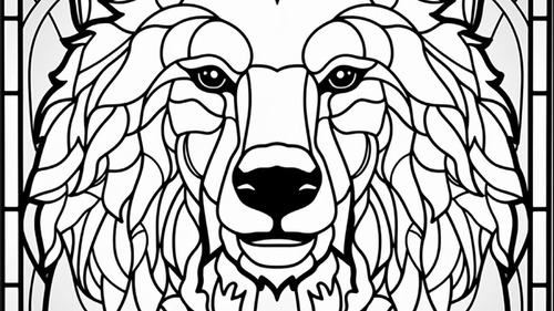 free stained glass coloring pages for kids