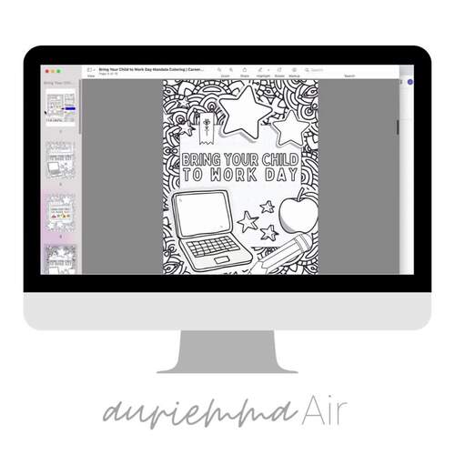 Bring Your Child to Work Day Mandala Coloring | Career Day Coloring ...