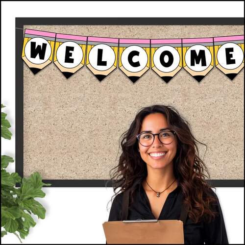Welcome Banner with Colorful Pencil Design for Back to School | TPT
