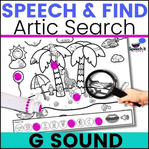 Speech and Find - G Sound - Articulation Worksheets - Find It - Speech ...