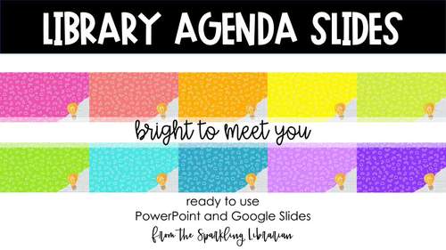 Library Class Agenda Slides BUNDLE 1 | PowerPoint & Google Slides