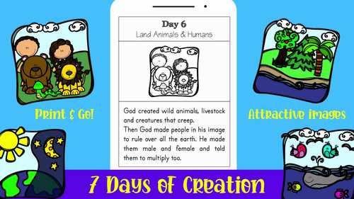 Bible: The 7 Days of God's Creation Book by WorldSkoolie | TPT
